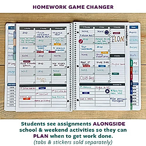 Order Out Of Chaos 2023-2024 Academic Planner, Daily, Weekly & Monthly Time Management School Agenda, Size 8.5x11 (July 2023-June 2024),Blue/Teal