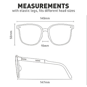 BENEUNDER Polarized Sunglasses Women, Folding Lightweight Mens Sunglasses with UV400 Protection, Oversized Black Sunglasses