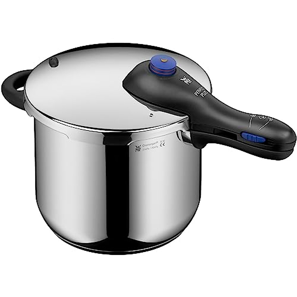 WMF Perfect Plus – Quick Cooker Diameter 22 cm Diameter of 6 Litres and a Half with Flame Protection Cromargan Stainless Steel for Induction