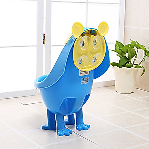 Toyvian Children Boys Potty Toilet Training Urinal with Suction Cup Bathroom Accessories (Blue)