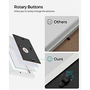 SONGMICS 4x6 Collage Picture Frames, 12-Pack Picture Frames Collage for Wall Decor, White Photo Collage Frame, Multi Picture Frame Set with Glass Front, Assembly Required