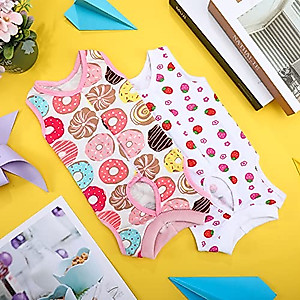 4 Pieces Cat Recovery Suits Cotton Recovery Body Wraps Breathable Kittens Recovery Clothes for Cats Small Dogs Abdominal Recovery Weaning (Banana, Football, Strawberry, Donut,M)