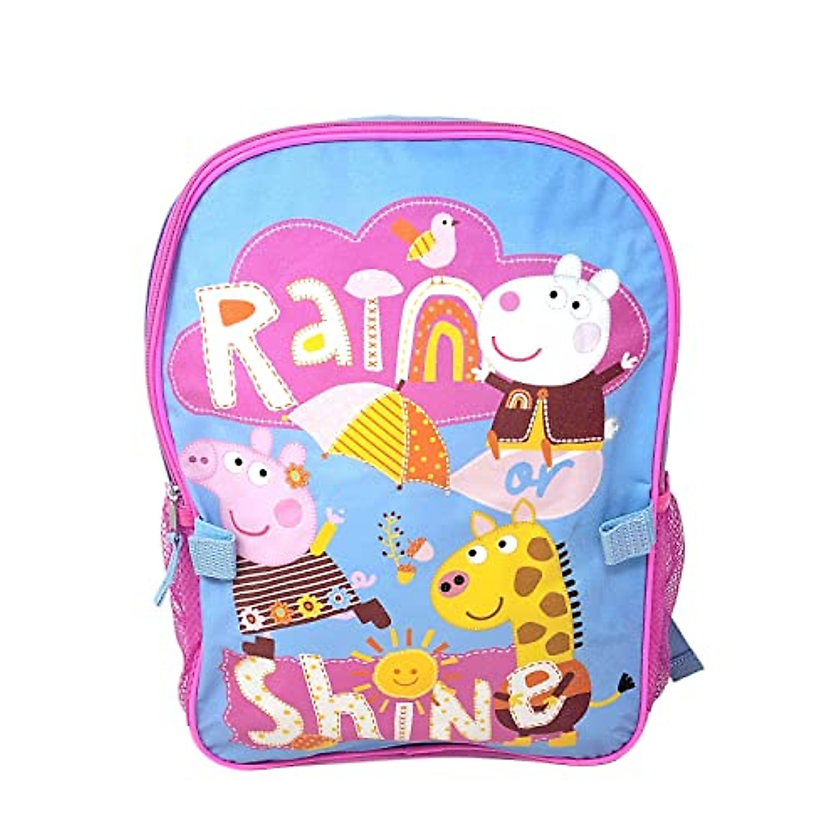 Fast Forward Peppa Pig 16" Backpack with Detachable Insulated Lunch Bag for Girls, Peppa Pig Backpack for Girls