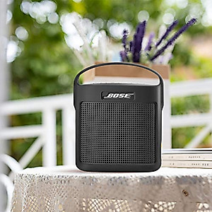 TXEsign Protective Silicone Stand Up Case with Handle Compatible with Bose SoundLink Color Speaker II（Dark Gray