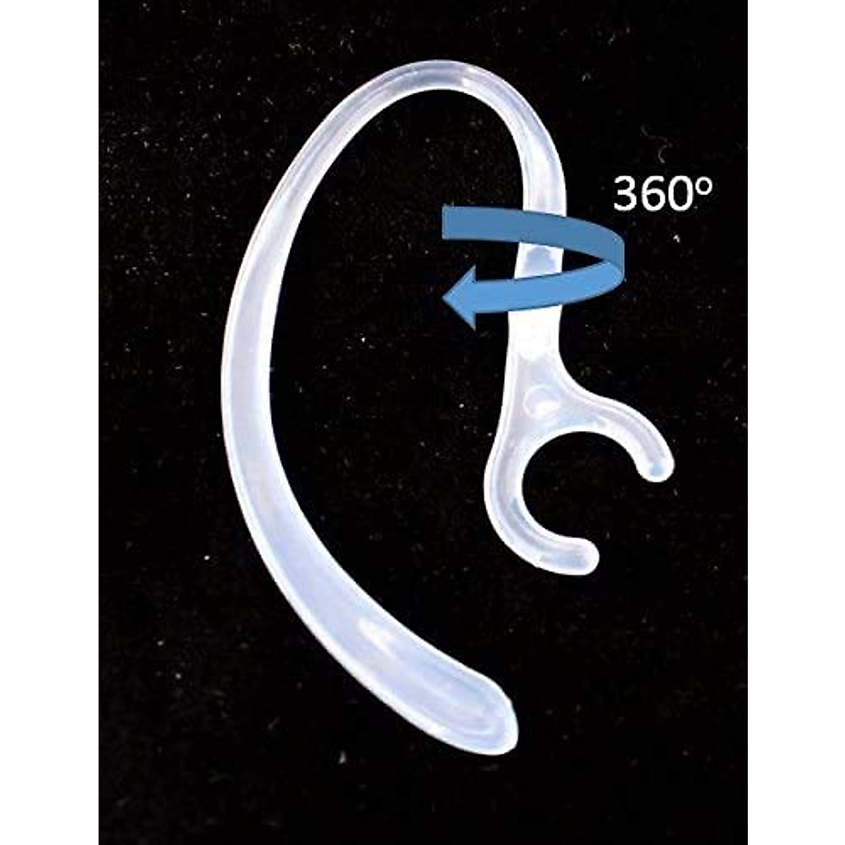 Zotech Replacement 8 Pack Ear Hooks Universal Small Clamp Loop Clip for Plantronics, Samsung,Motorola,LG, Jabra & Many Other Bluetooth Headset (Clear)