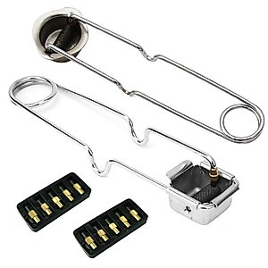 Flint Striker, 2pcs Flint Spark Lighters with 10 Extra Flint Replacements, Square and Round Nickel-Plated Steel Torch Strikers, Creative Igniter Flints for Welding Brazing Soldering,Camping,Lover
