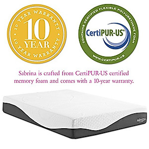Modway Sabrina 12" Gel Cooling Ventilated CertiPUR-US Certified Memory Foam Queen Mattress
