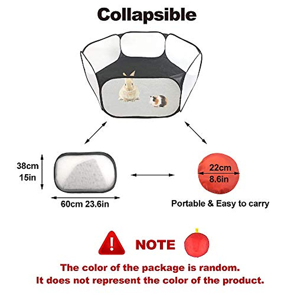 Amakunft 2 Pcs Large Guinea Pig Bed Mat, Rabbit Sleep Bed, 17.7x13.7x2 Inches, Small Animal Playpen for Bunny/Chinchilla/Hedgehog