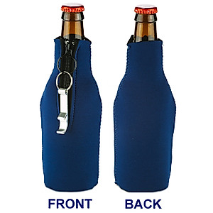 Funny Guy Mugs Premium Plain Collapsible Neoprene Bottle, Mullti-Colored, Set of Four With Bottle Openers