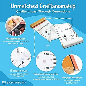 Growth Chart for Kids by Baby Proof - Measuring Height Chart and Kids Decor! Meaningful Memories Through Kid Size Chart Measurement. Leafy Growth Chart Ruler for Wall with Wooden Keepsake Box