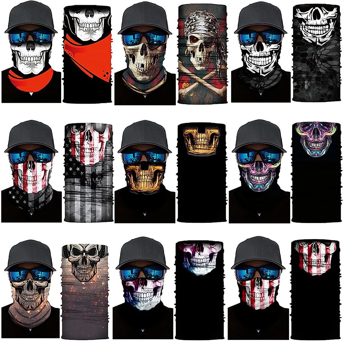 Sidasion Neck Gaiter,Bandana Gator Face Mask UV Protection,Neck Warmer Balaclava,Tube Scarf Mask,Headwear,Head Wrap,Headband for sport