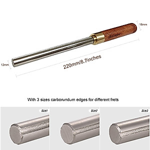Baroque Guitar Fret Crowning Dressing File Narrow/Medium/Wide 3 Edges Size Improved 3rd Generation Guitar Repairing & Luthier Tools for Guitars,Ukulele,Bass,Banjo,Mandolin etc EFF-10