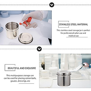 DIYEAH Stainless Steel Medical Jar - Resistant Gauze Holder Dressing Unguent Storage Can Sundry Professional Storage Container