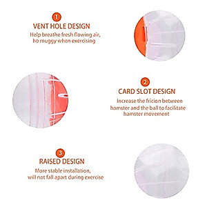 Maxmartt Hamster Running Wheel,Hamster Exercise Ball Plastic Exercise Running Ball Toy Sport Ball for Gerbils Chinchillas Guinea Pigs Animals 3Colors 12cm Diameter(Yellow)