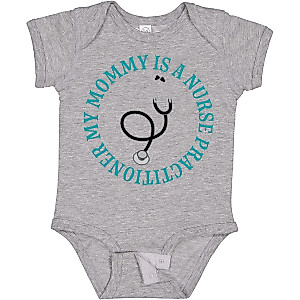inktastic Nurse Practitioner Mommy Childs Baby Bodysuit Newborn 0060 Heather Grey 2c8da