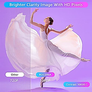 5G WiFi Bluetooth Native 1080P Projector, Roconia 9800LM Full HD Movie Projector, 300" Display for Outdoor Movies Support 4k Home Theater,Compatible with iOS/Android/PC/XBox/PS4/TV Stick/HDMI/USB