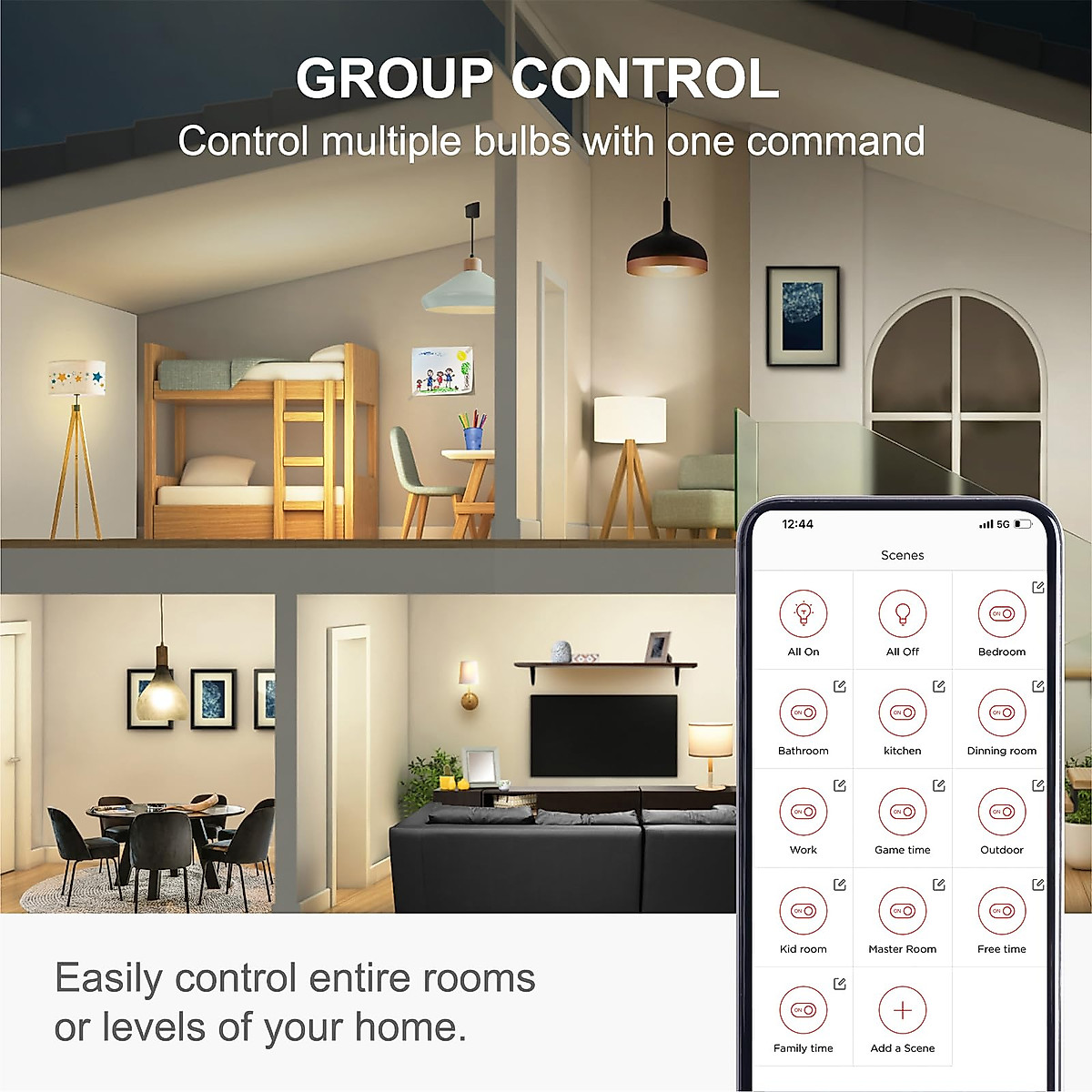 Sengled Alexa Light Bulb, WiFi Light Bulbs, Smart Light Bulbs, Smart Bulbs that Work with Alexa & Google Assistant, A19 Soft White (2700K) No Hub Required, 800LM 60W Equivalent High CRI>90, 4 Pack