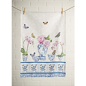 Maison d' Hermine Dish Cloth 100% Cotton Set of 3 Quick Drying Dish Towels for Gifts, Restaurant, Dining, Kitchen, Wedding, Parties & Tea, Canton - Spring/Summer