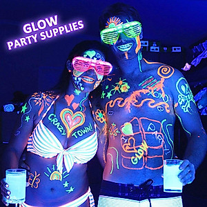30 Pack LED Glasses Light Up Patriotic Party Glasses Glow in The Dark Party Supplies Rave Shutter Shades Glow Sticks Glasses Sunglasses Neon Party Favors Kids/Adult 4th of July Memorial Day Decoration
