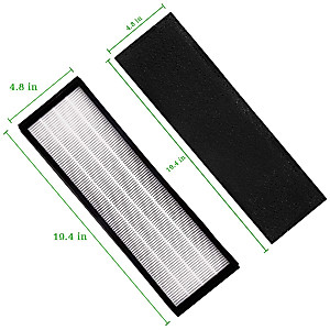 I clean Filter C Replacement Guardian FLT5250PT, Hepa Filter for FLT5000/FLT5111Series Air Purifiers AC5000, AC5000E, AC5350B, AC5300B Series(2 Pcs Hepa Filter C&6 Pcs Carbon Pre Filters