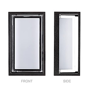 Tootok Outdoor Wall Sconce,Porch Lights Outdoor,Exterior Light Fixture,Outdoor Wall Lights,Outdoor Light Fixtures Mount,H9.7inch,Double Shades Anti-UV,LED 12W Warm White,Black,Entry,Garage,Patio