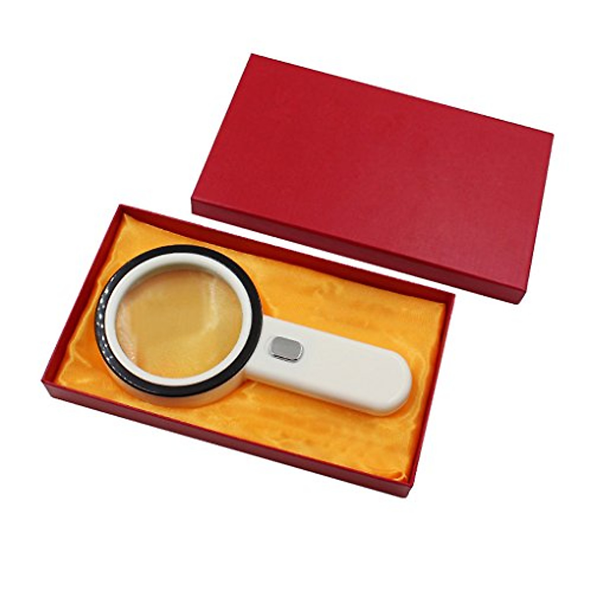 12 LED Lighted Magnifier 20X Handheld Reading Loupe Magnifier 105mm, Battery Powered Illuminated Magnifying Glass for Reading,Inspection,Coins,Rock,Science,Craft and Hobby