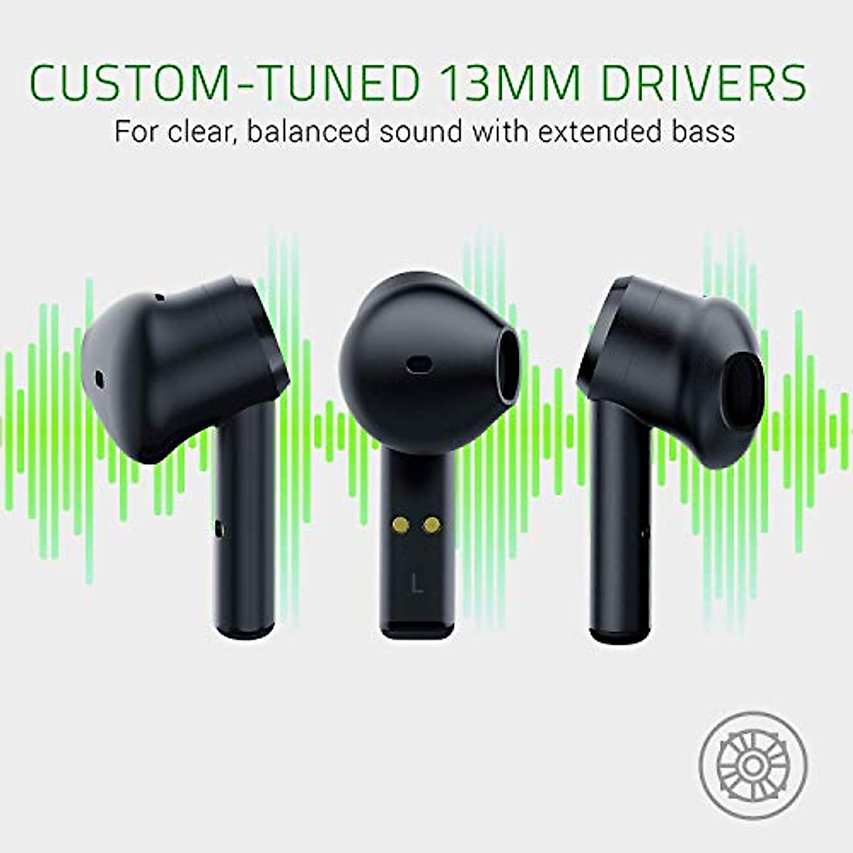 Razer Hammerhead True Wireless Bluetooth Earbuds Classic Black (Renewed)