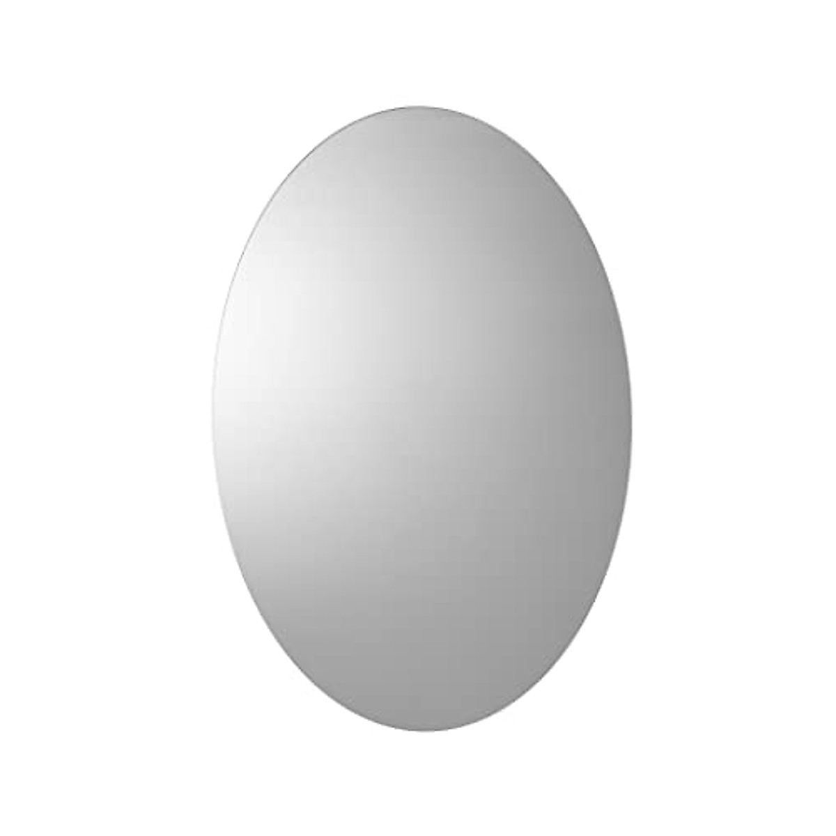 Croydex Davenport Oval, Recessed or Surface Mount, Hang 'n' Lock Easy Installation Medicine Cabinet, 21W x 31H, Aluminum