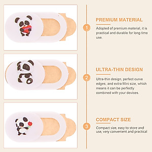 Sosoport 6pcs Cover Sliding Webcam Cover Slide Lens Cover Laptop Webcam Cap Protector Cover Laptop Hide Cover Computer Animal Abs