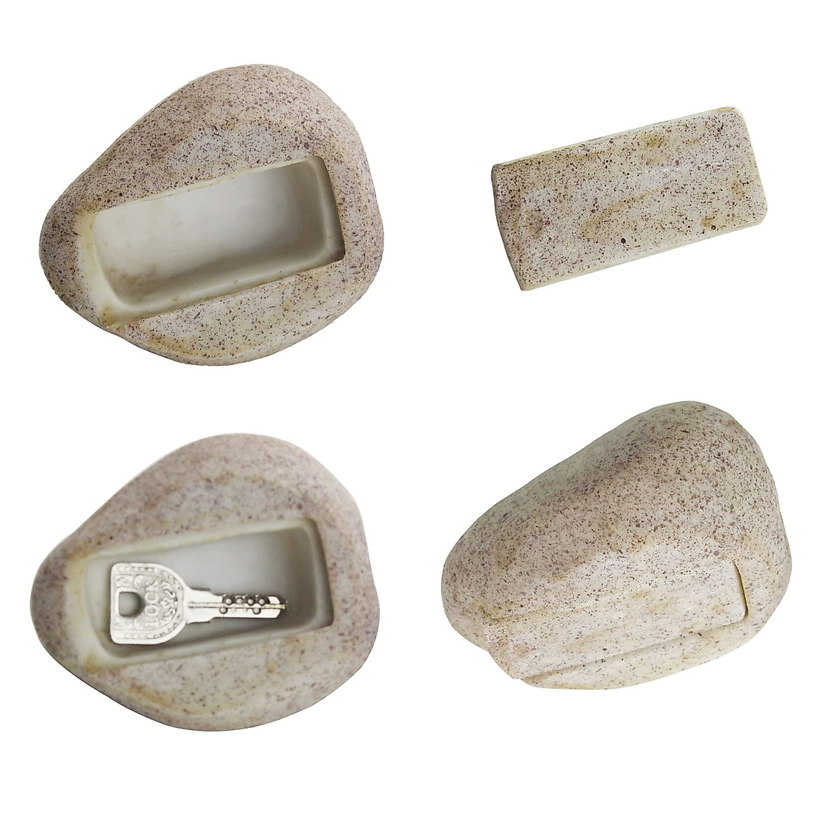 Memeyou Fake Rock Key Hider Decoration Safe Holder For Outdoor Yard Garden Large Size Design Hide A House Spare Key Lock Box For Outside