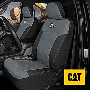 Cat MeshFlex Automotive Seat Covers for Cars Trucks and SUVs – Gray Car Seat Covers for Front Seats, Truck Seat Protectors with Comfortable Mesh Back, Set of 2