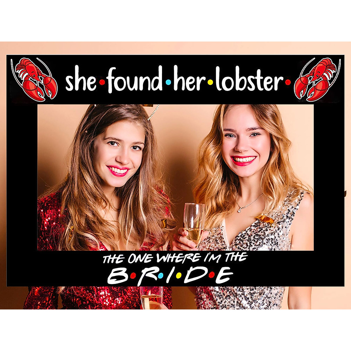 Bridal Shower Bachelorette Photo Booth Props Decorations Friend Themed Photo Booth Props SHE Found HER Lobster Bachelorette Party Supplies Bridal Shower