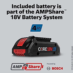 BOSCH GEX18V-5B15 18V Brushless 5 In. Random Orbit Sander Kit with (1) CORE18V 4 Ah Advanced Power Battery