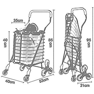 Shopping Trolley on Wheels Multi Function Shopping Cart 8 Wheel Climbing Trolley Lightweight Folding Wheeled Rolling Luggage Cart Storage Hand Trucks,