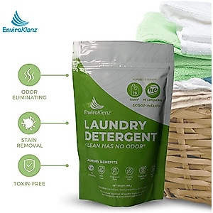 EnviroKlenz Liquid Laundry Enhancer | Non-Toxic, Fragrance-Free Additive | 20 loads, 77 Fl oz with 3 load EnviroKlenz Washing Deodorizer, and EnviroKlenz Powder Detergent, 20 loads