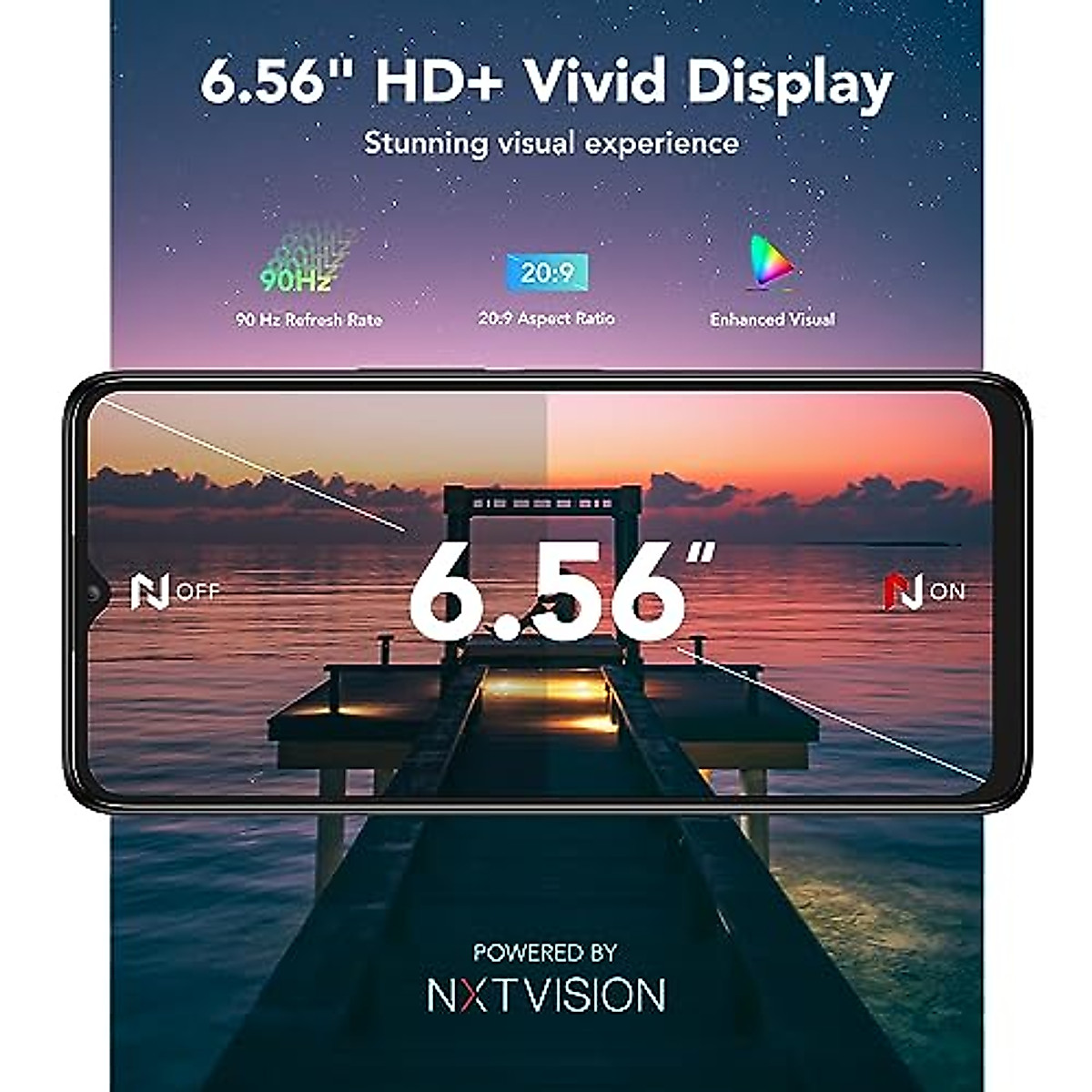 TCL 40 X 5G Unlocked Phone, 6.56 Inch HD+ Display Smartphone, 5000 mAh Cell Phone, 50MP Main Camera, Android 13, 4GB + 64GB Mobile Phone, U.S. Version, Starlight Black