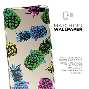 DesignSkinz Tropical Cool Retro Pineapples Protective Vinyl Decal Wrap Skin Cover Compatible with The Samsung Galaxy S20 (Screen Trim & Back Glass Skin)