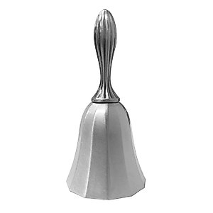 Adorox Call Bell Wedding Bell Dinner Bell Golden Temple Bell Classroom Bell (1PC, Matte Sliver)