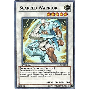 Yu-Gi-Oh! - Scarred Warrior (PRC1-EN013) - 2012 Premium Tin - 1st Edition - Super Rare