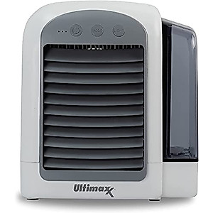 Ultimaxx CORDLESS, Portable Mini Air Conditioner 4-Pack. 3 Speeds (lasts up to 8 hours) - 2022 Personal Air Conditioner is Whisper-Quiet & Doubles as a humidifier for Bedroom, Desk, Camping & More