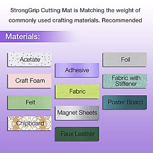 REALIKE StrongGrip Cutting Mat for Cricut Maker 3/Maker/Explore 3/Air 2/Air/One, 2 Pack 12x12 Inch Purple Strong Grip Adhesive Sticky Non-Slip Cut Mat Replacement Accessories for Cricu