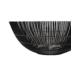 Gourmet Basics by Mikasa Benson Metal Centerpiece Fruit Basket, 15-Inch, Black