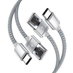 Basesailor USB Type C Charger Cable 10FT 2 Pack,Nylon Charging Cord for Samsung Galaxy Z Flip Fold,Note 20,S8 S9 S10 S10E 10E S23 S20 FE 21 S21 S22 22 Plus Ultra,A51 A52 A53,Google Pixel 6 5 4 XL