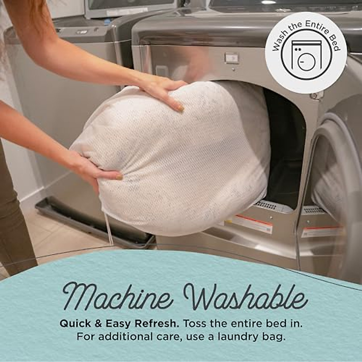 Best Friends by Sheri The Original Calming Donut Dog and Cat Bed in Shag Fur, Denim Blue, Small, 23x23