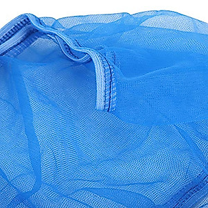 Strnek 2Pcs Bird Cage Cover Seed Catcher Birdcage Lightweight Soft Airy Polyester Mesh Cover Skirt Guard Universal Parrots Cage Accessories 26.0-52.0Inx6.7In (Small-Blue)
