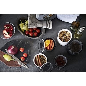 YAMAZAKI Home Tower Ceramic Food Storage Contrainers/Canisters With Airtight Lid - Large - 2.1 Cups, 500 Milliliters