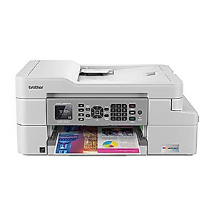 Brother MFC-J805DW INKvestmentTank Color Inkjet All-in-One Printer with Mobile Device and Duplex Printing with Up To 1-Year of Ink In-box, White, One Size, Amazon Dash Replenishment Ready