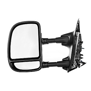 Dependable Direct Left Driver Side Textured Mirror Compatible with Ford SD 99-02, F-250, F-350 - Parts Link #: FO1320196