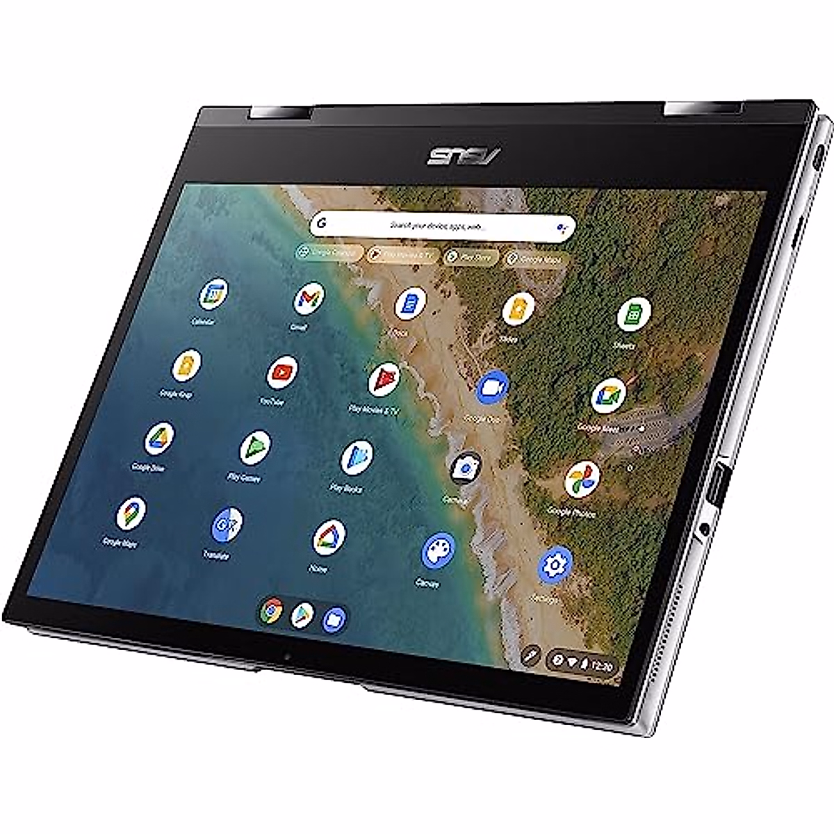 ASUS Chromebook Flip CM3, 12" Touchscreen NanoEdge Display, MediaTek™ Kompanio 820 (8192), Arm NATT MC5 GPU, 64GB eMMC, 4GB RAM, Wi-Fi 5, Chrome OS, CM3200FM1A-DH01T (Renewed)
