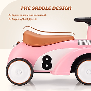 Toddler Car - JOYLDIAS Ride on Cars for Toddlers for 1.5-3 Years Old with Limited Steering Wheels, Secret Storage, Pink